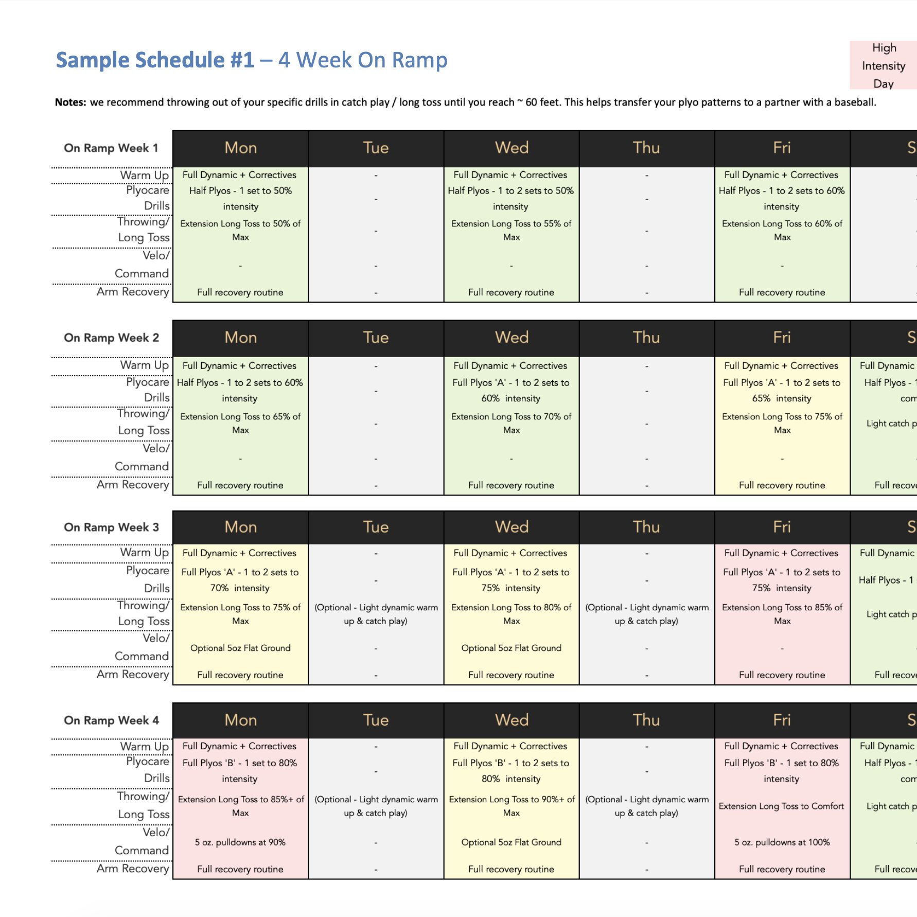 A Free 4-Week Weighted Ball Throwing Program