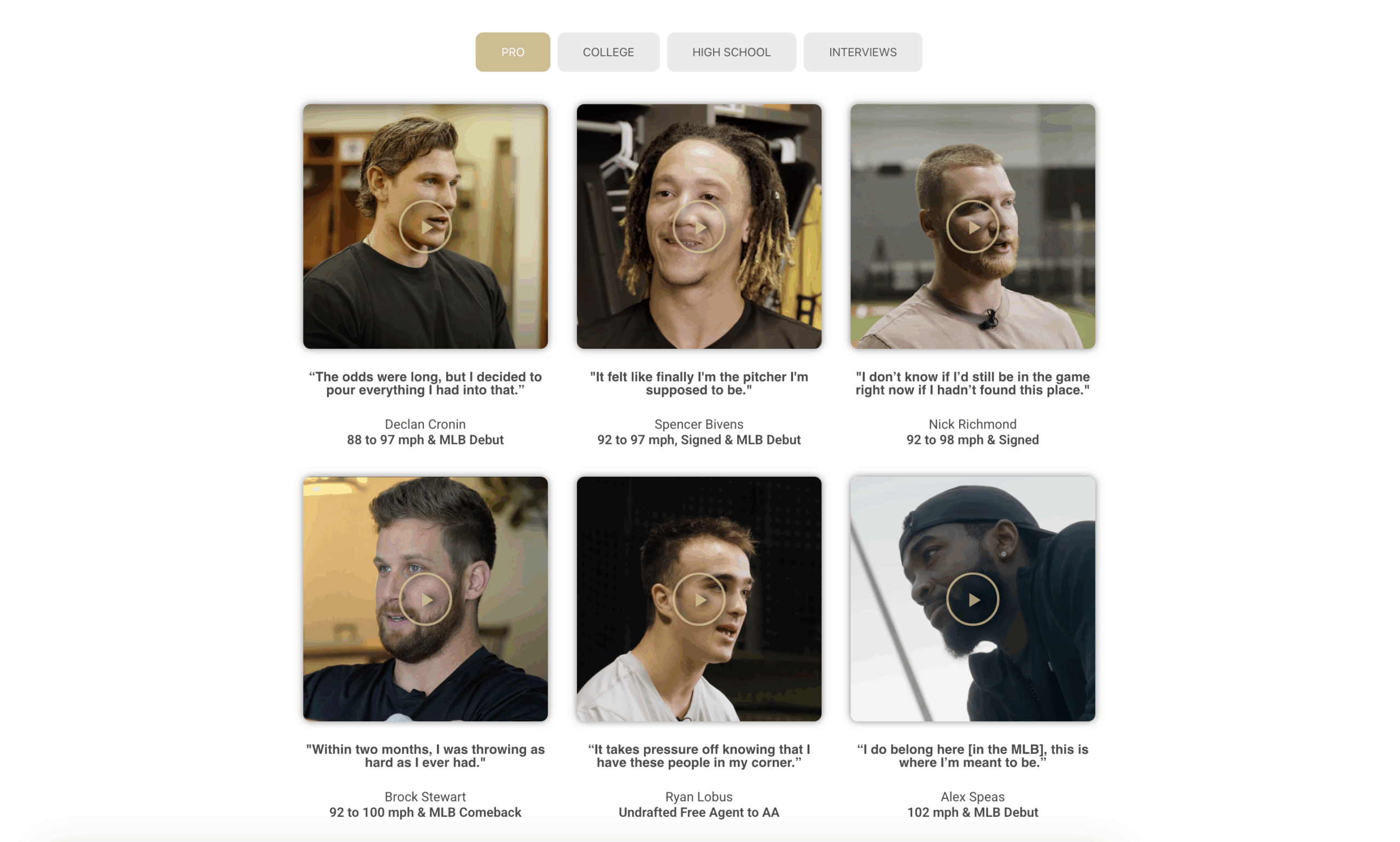 Tread Athletics Results | Online Pitching Training